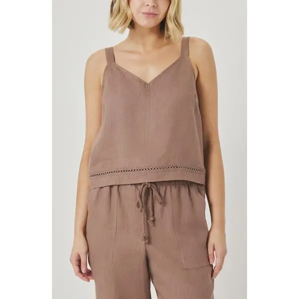 Splendid Stella Linen Tank - Wicker