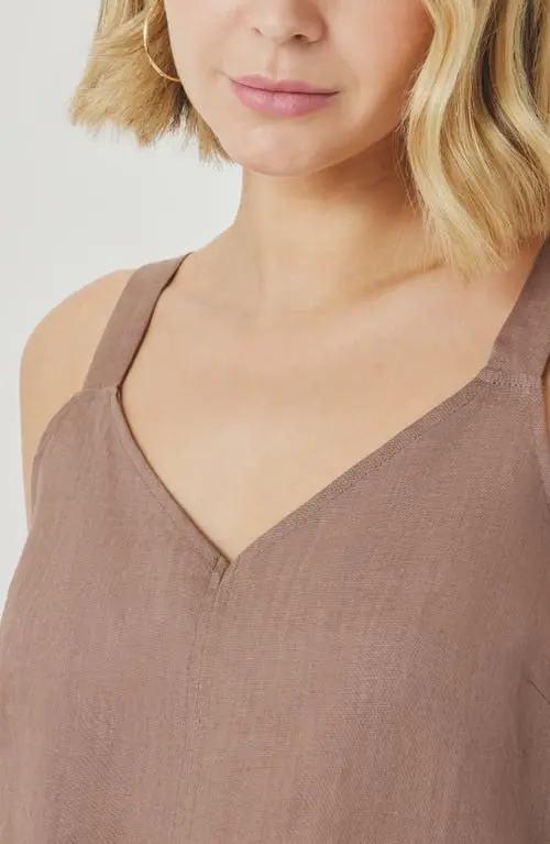 Splendid Stella Linen Tank With Ladder-stitch Trim