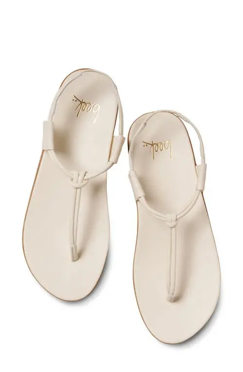 Beek Mango Leather Sandal With Thong Strap - Vanilla
