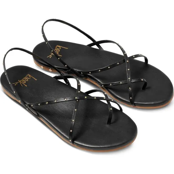 Beek Palila Studded Leather Slingback Sandal - Black