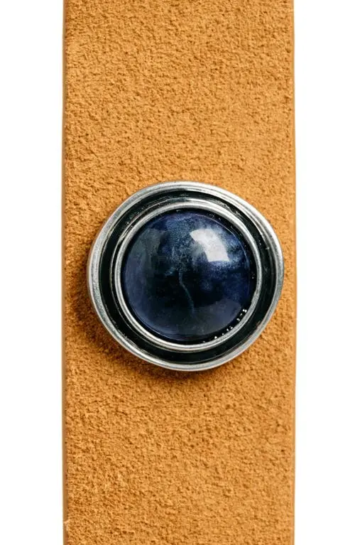 Rag & Bone Celia Studded Stone Leather Belt - Bronze