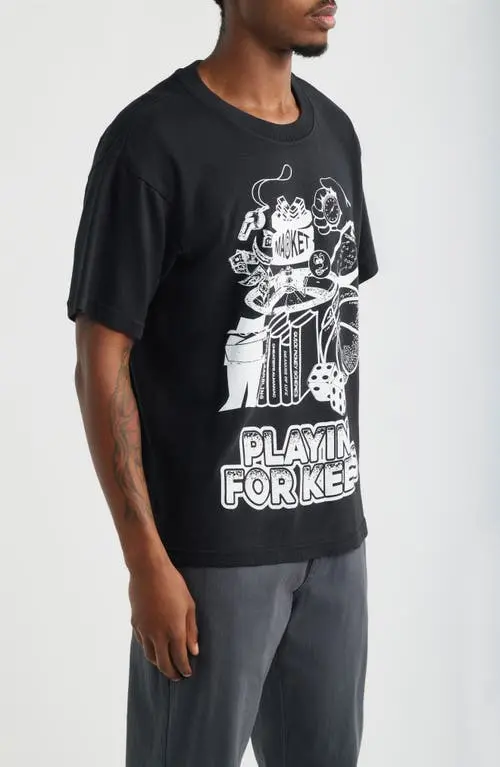 MARKET Playing For Keeps Cotton Graphic T-shirt