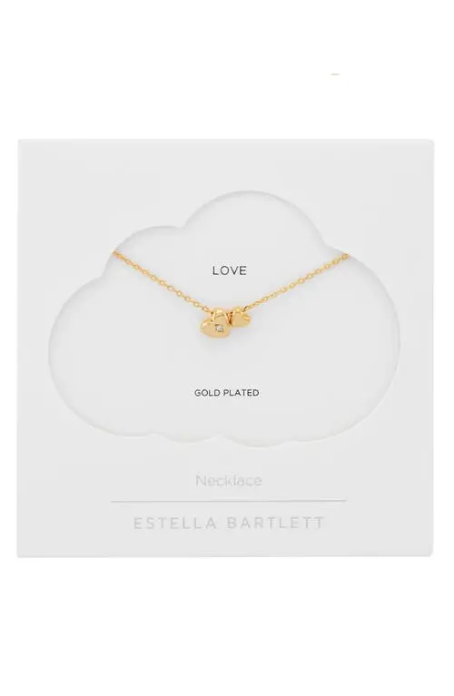 Estée Lauder Double Heart Cubic Zirconia Necklace