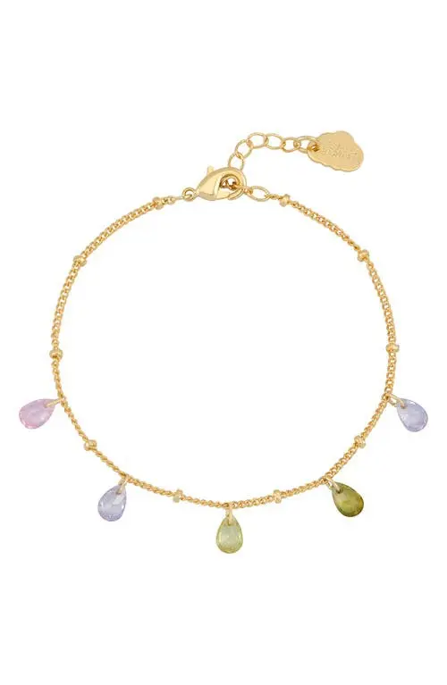 Estée Lauder Multi Cubic Zirconia Drop Bracelet - Gold