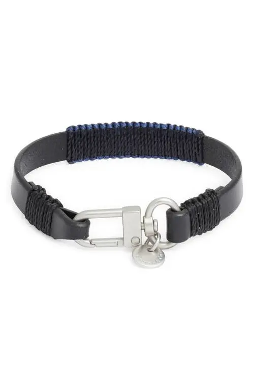 Caputo & Co Colorblock Leather Bracelet - Black