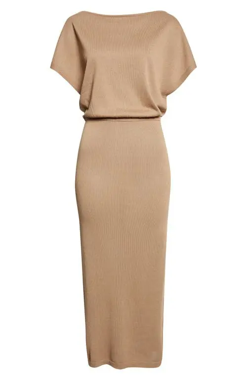 Lela Rose Slinky Blouson Sweater Dress