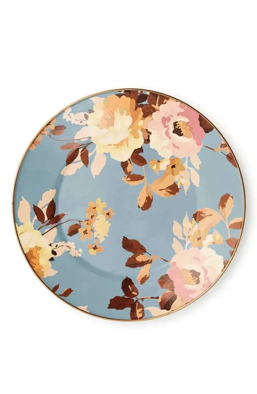 MACKENZIE-CHILDS Wild Rose Slate Enameled Steel Dinner Plate