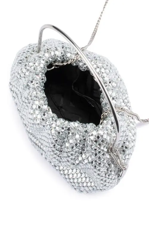 OLGA BERG Whitney Crystal Top Handle Clutch