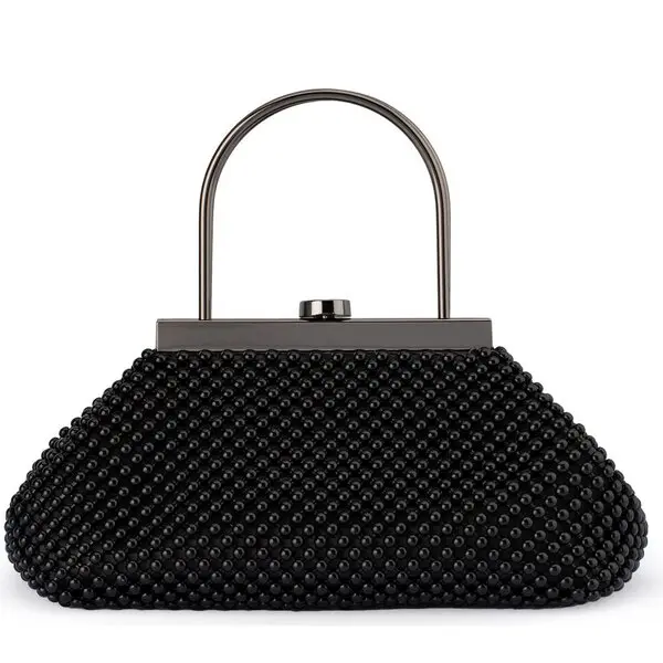 OLGA BERG Mimi Ball Mesh Frame Bag