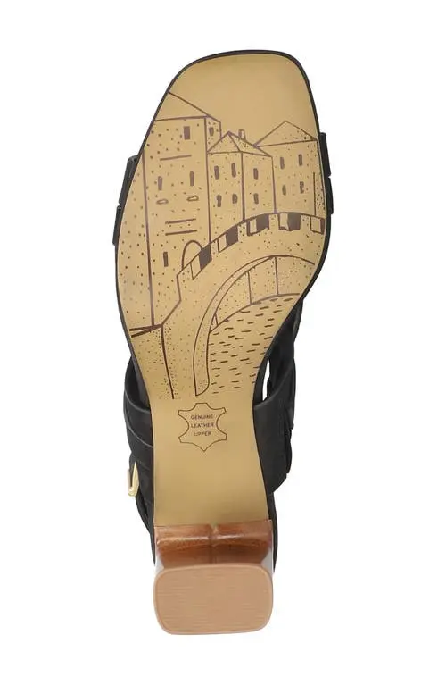 BELLA VITA Desoto Slingback Sandal - Black Leather