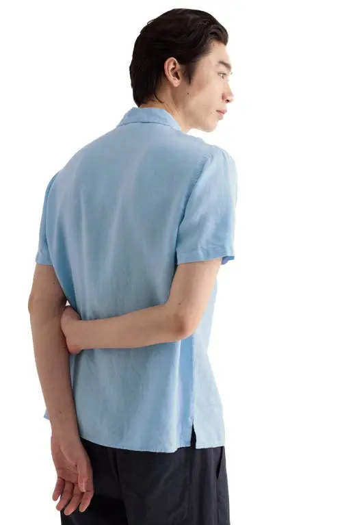 SEASALT CORNWALL Carne Short Sleeve Linen Button-up Shirt