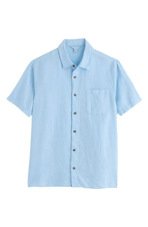 SEASALT CORNWALL Carne Short Sleeve Linen Button-up Shirt