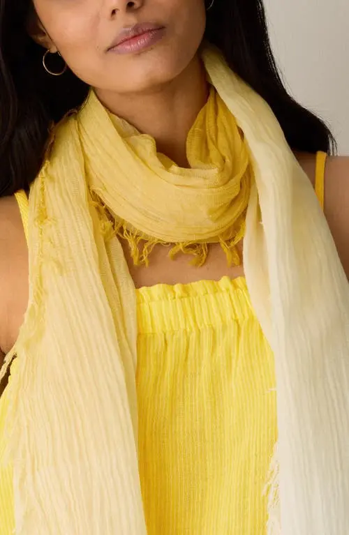 Eileen Fisher Watercolor Organic Cotton Blend Gauze Scarf