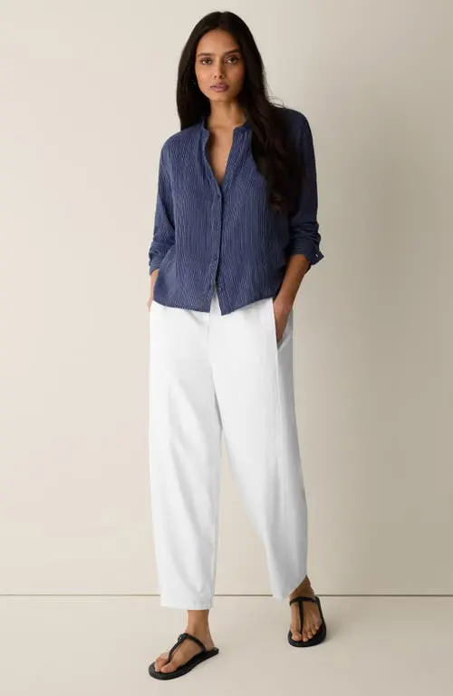 Eileen Fisher Organic Cotton Striped Shirt