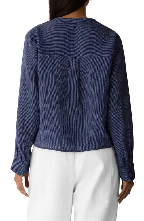 Eileen Fisher Organic Cotton Striped Shirt