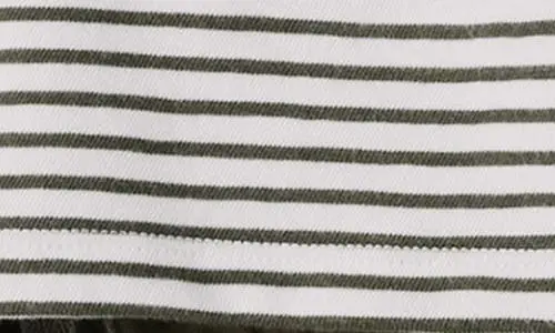 Eileen Fisher Striped Organic Cotton T-shirt - Olive