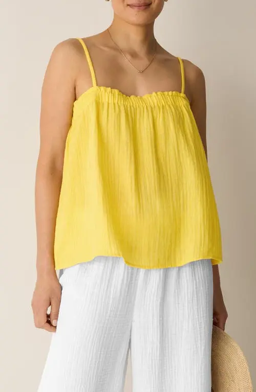 Eileen Fisher Organic Cotton Camisole With Tie Straps - Soleil