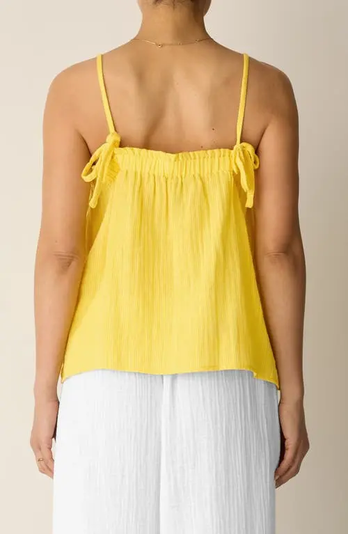 Eileen Fisher Organic Cotton Camisole With Tie Straps - Soleil
