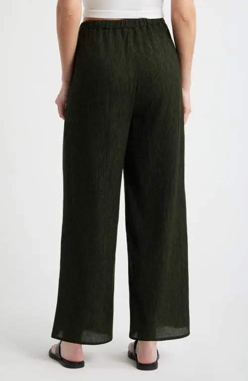 Eileen Fisher Wide Leg Ankle Pants - Seaweed