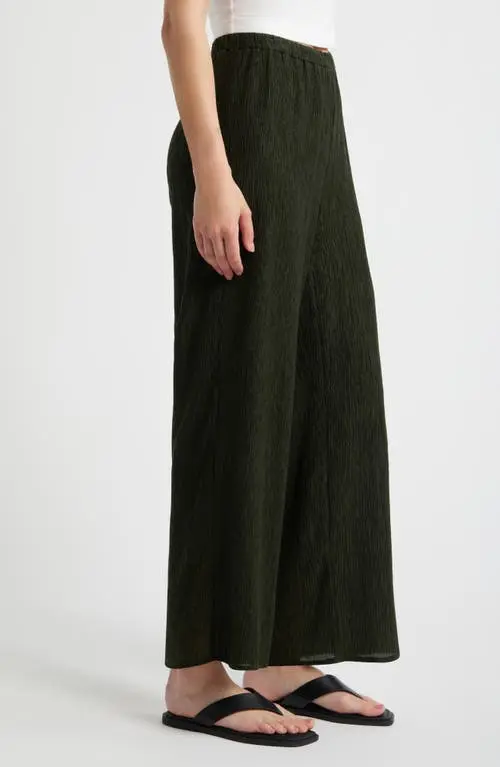 Eileen Fisher Wide Leg Ankle Pants - Seaweed