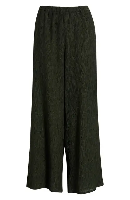 Eileen Fisher Wide Leg Ankle Pants - Seaweed