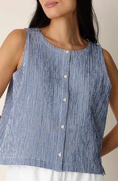 Eileen Fisher Crinkled Stretch Organic Cotton Vest