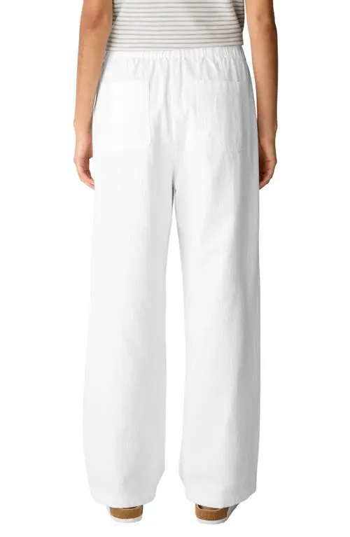 Eileen Fisher Organic Cotton & Organic Linen Straight Leg Pants