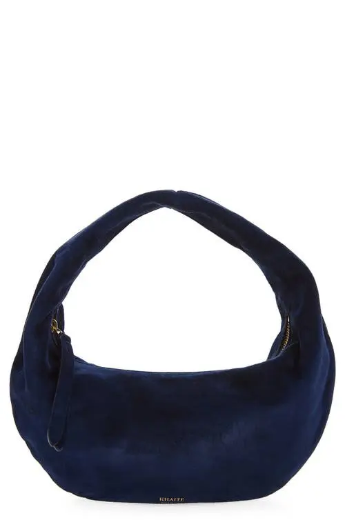 Khaite Mini Olivia Suede Hobo Bag - Midnight Navy
