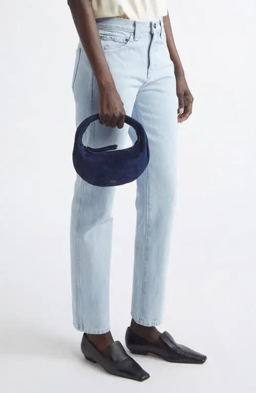 Khaite Mini Olivia Suede Hobo Bag - Midnight Navy