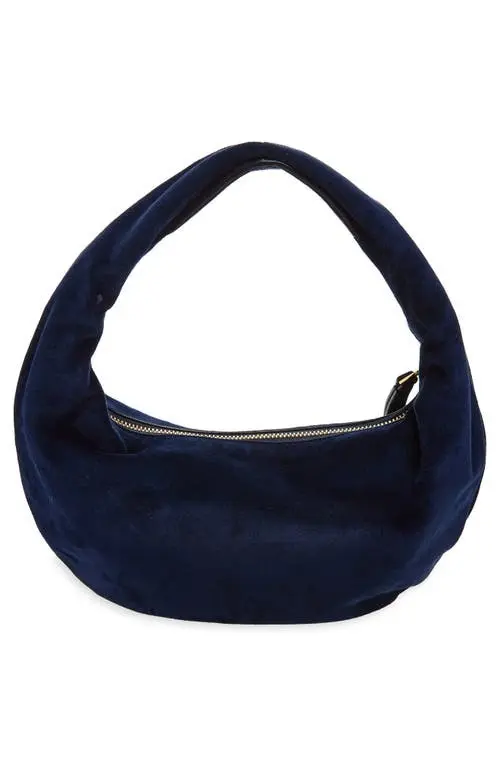 Khaite Mini Olivia Suede Hobo Bag - Midnight Navy