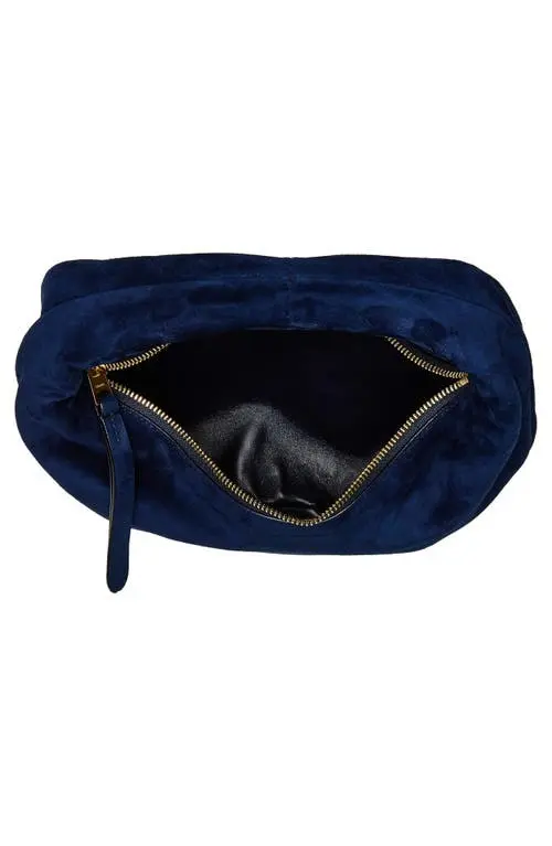 Khaite Mini Olivia Suede Hobo Bag - Midnight Navy
