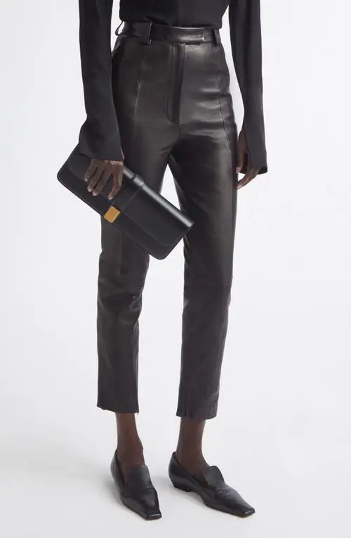 Khaite Blake Leather Clutch - Black