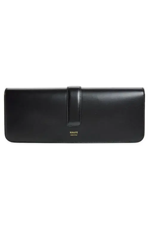 Khaite Blake Leather Clutch - Black