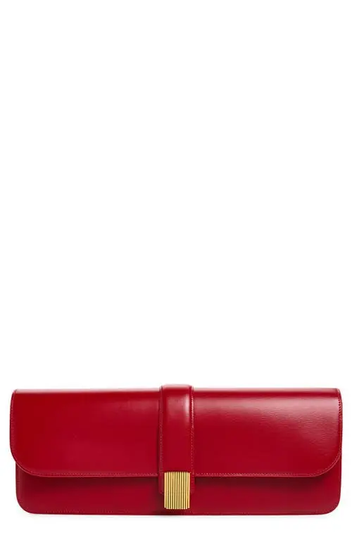 Khaite Blake Leather Clutch - Ruby