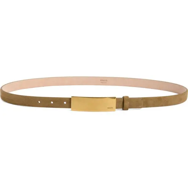 Khaite Berlin Leather Belt - Mud