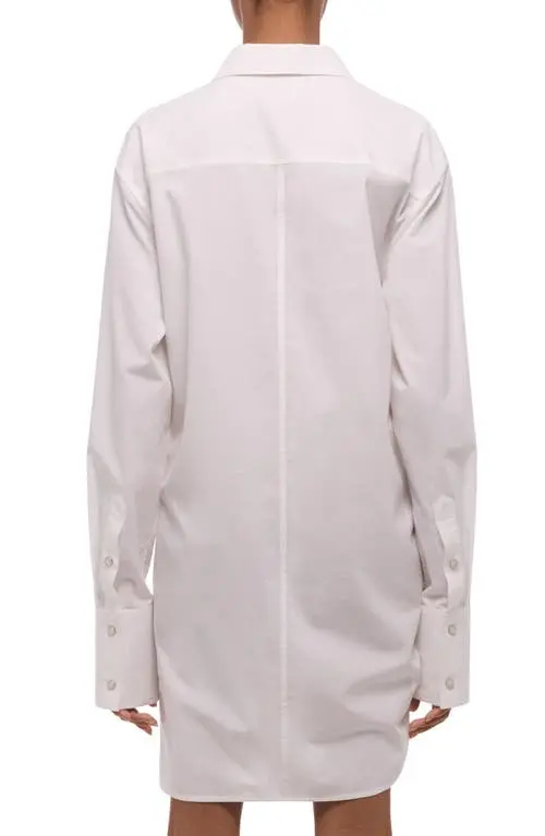 Helmut Lang Knotted Detail Cotton Shirtdress