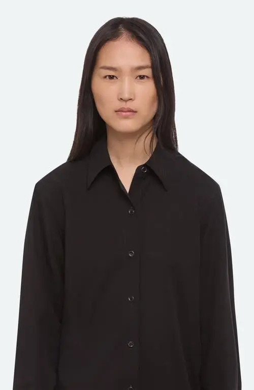 Helmut Lang Open Tie Back Cotton Shirt - Black