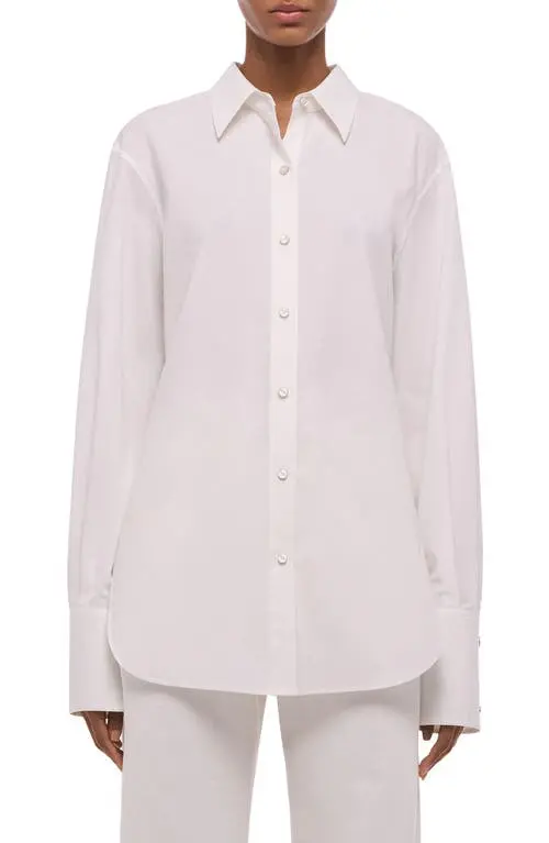 Helmut Lang Open Tie Back Cotton Shirt - White