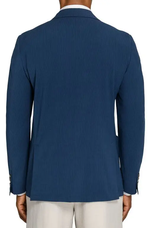 BROOKLYN BRIGADE Sterling Seersucker Blazer - Navy