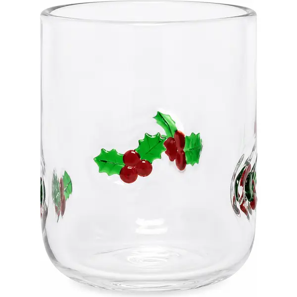 JEANNE FITZ Holly Leaf Icon Glass