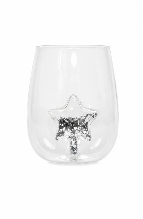 JEANNE FITZ Glitter Star Stemless Wine Glass