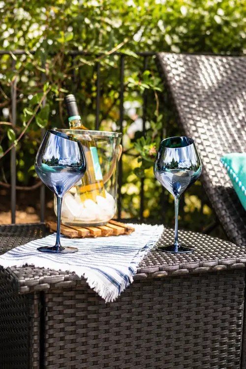 JEANNE FITZ Slant Collection Red Wine Glasses, Set Of 2