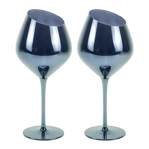 JEANNE FITZ Slant Collection Red Wine Glasses, Set Of 2