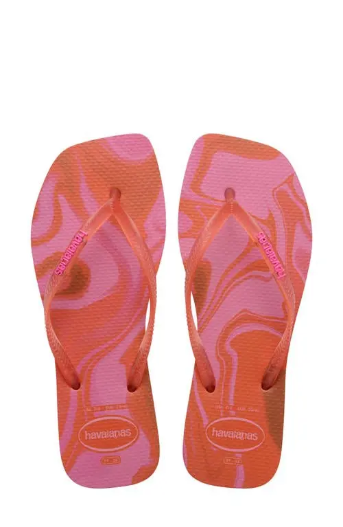 Havaianas Square Toe Jelly Flip Flops - Blossom