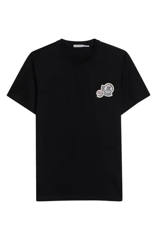 Moncler Logo Embroidered Cotton T-shirt