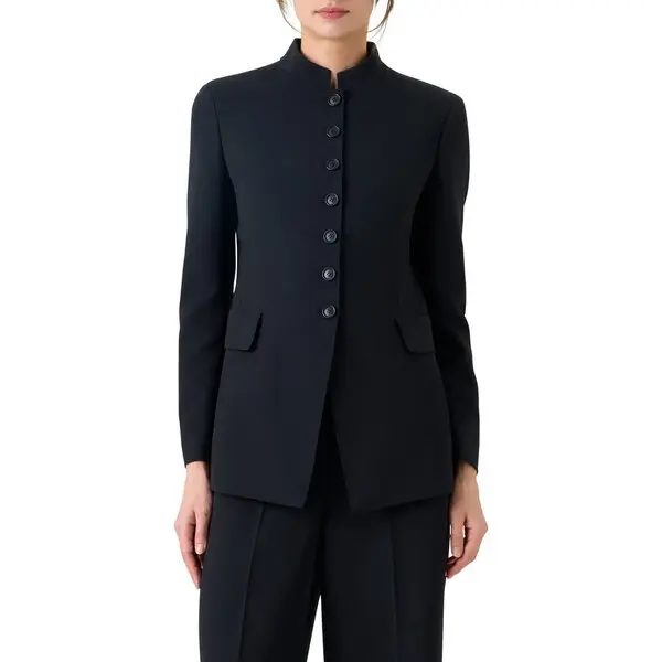 Akris Kev" Wool Blend Jacket With Stand Collar