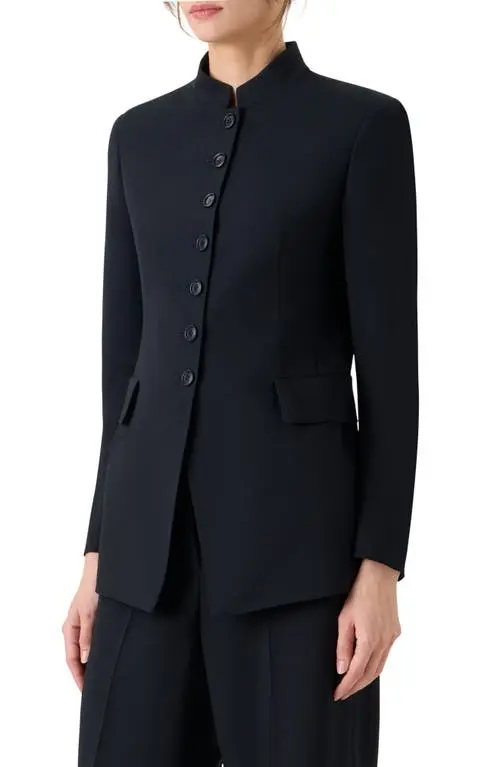 Akris Kev" Wool Blend Jacket With Stand Collar