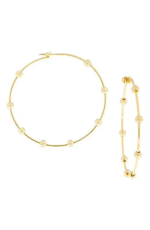 MARLYN SCHIFF Ball Hoop Earrings - Gold
