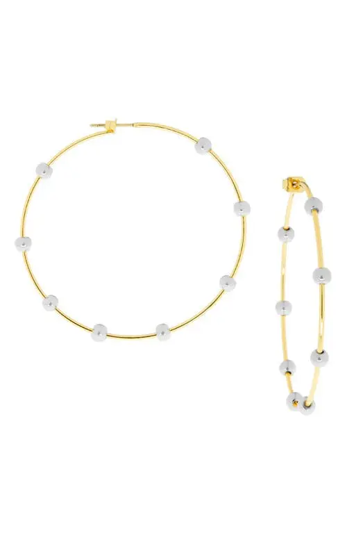 MARLYN SCHIFF Ball Hoop Earrings - Gold/silver