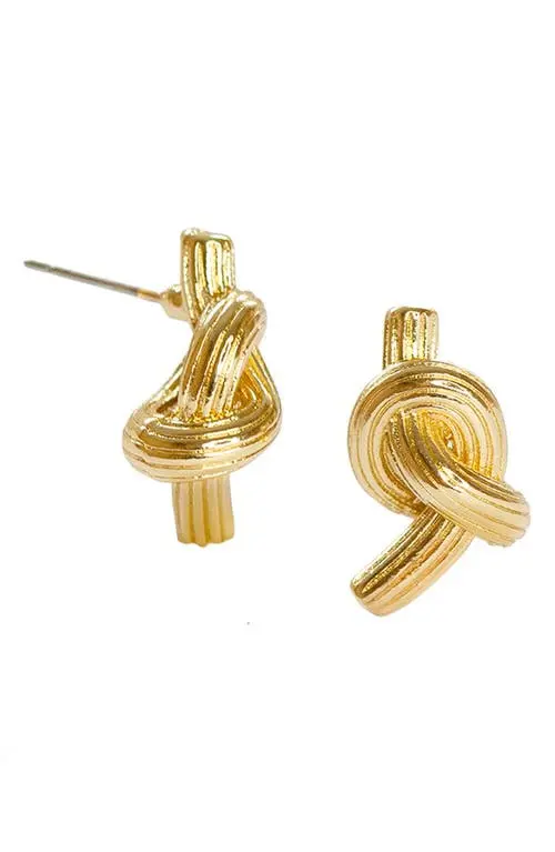 MARLYN SCHIFF Cecelia Knot Earrings - Gold